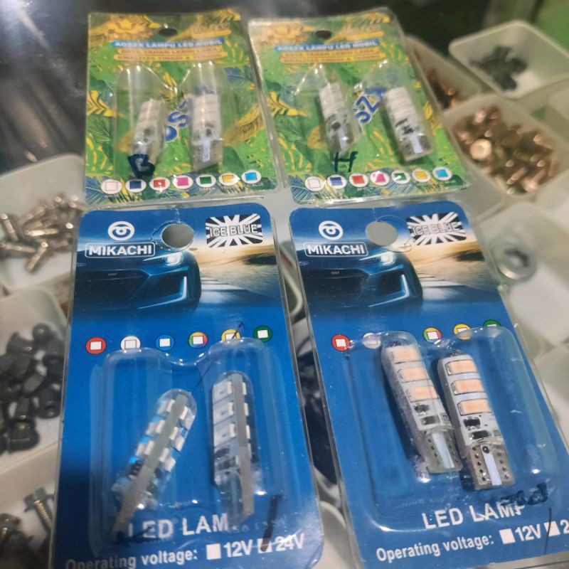 Jual Lampu Senja/ kota T10 6 LED 24 VOLT NYALA KEDIP harga per biji/pcs ...