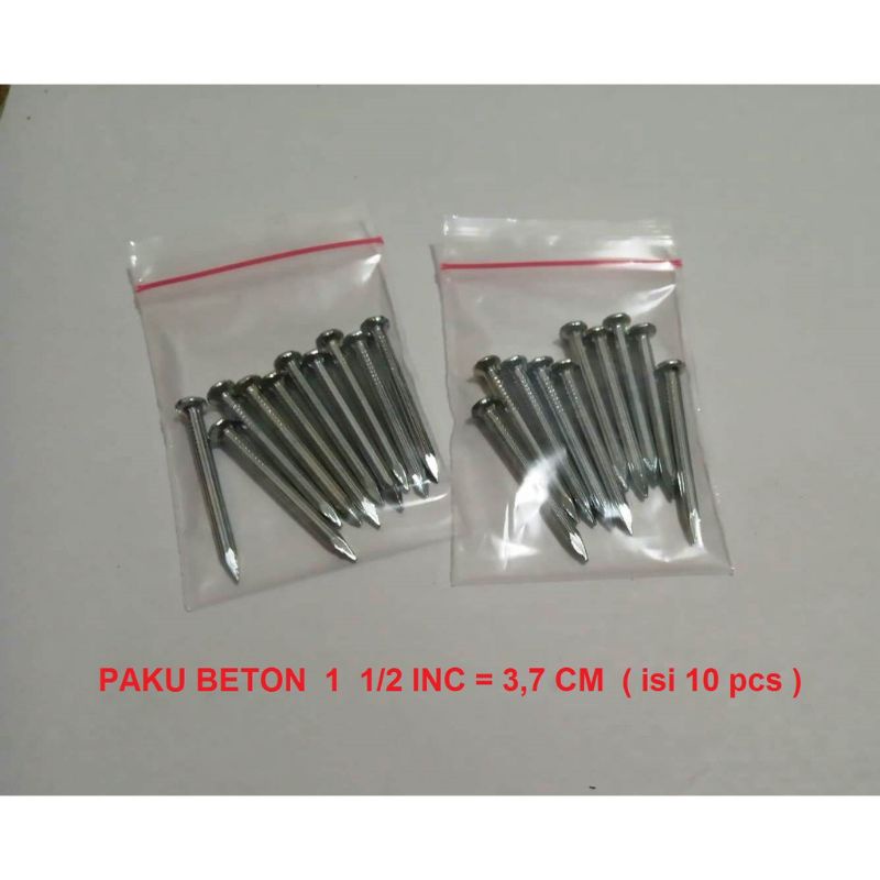 Jual Paku Beton 1 1/2 inchi = 3,7 cm isi 10 pcs | Shopee Indonesia