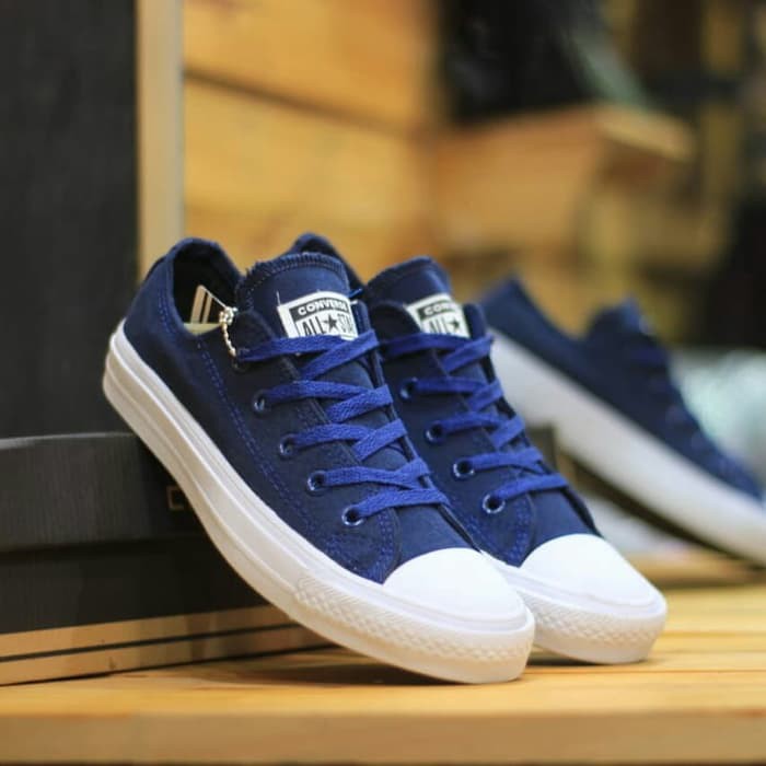 Jual Sepatu Converse All Star Premium Pria Wanita Warna Navy Ct / Biru ...