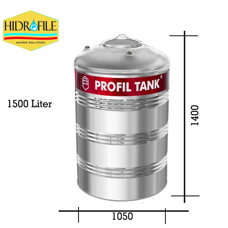 Jual Tandon Air Profil Tank DATAR Profon 1500 liter Stainless | Shopee ...