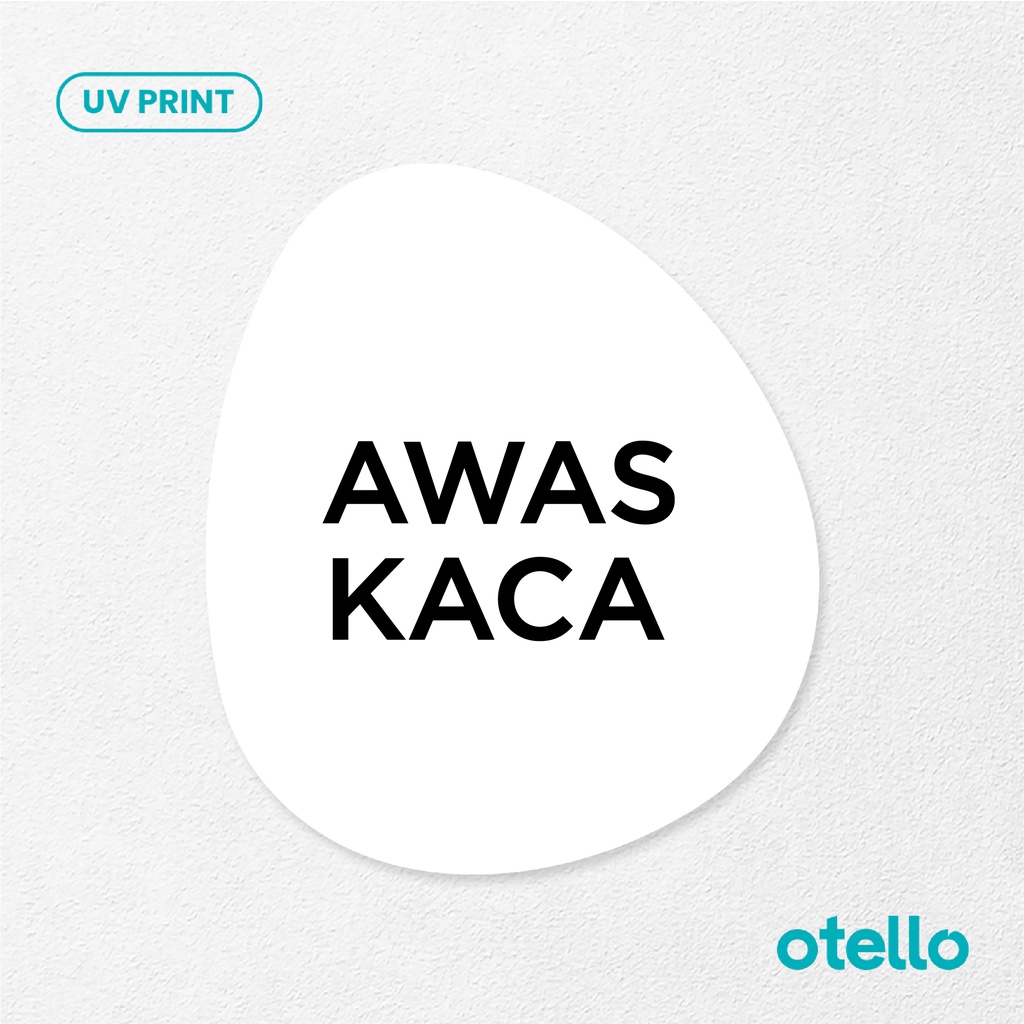 Jual Awas Kaca Sign Board Akrilik Tempel Signage Dinding Sticker Papan ...