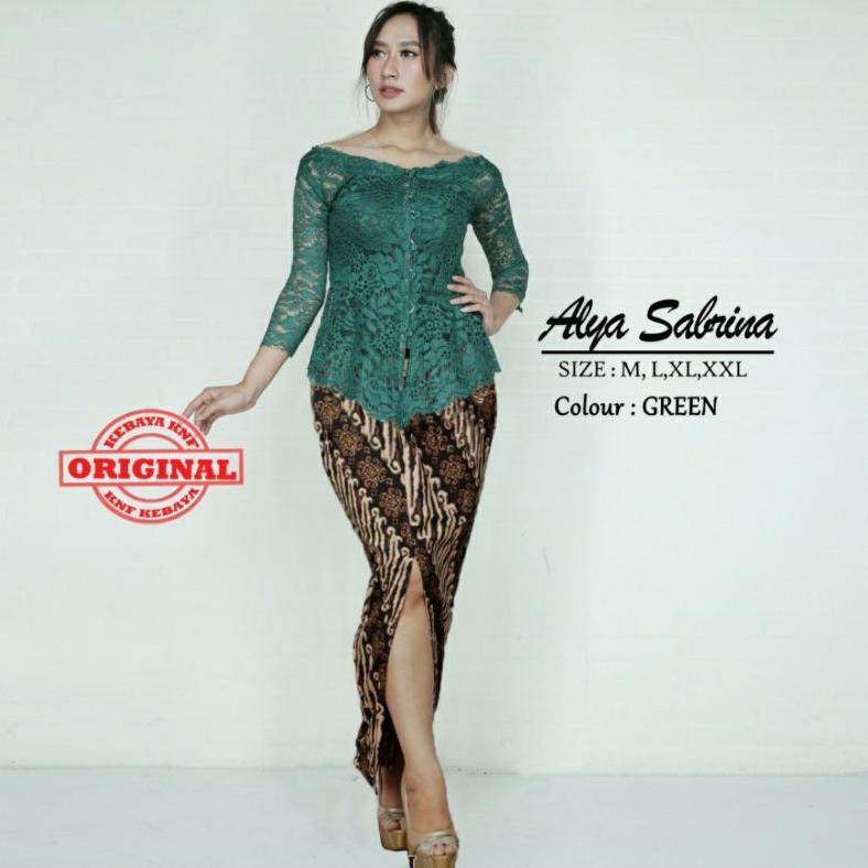 Jual Kebaya Alya Sabrina Set Rok Span/Lilit/Plisket + Kamisol Size M L ...