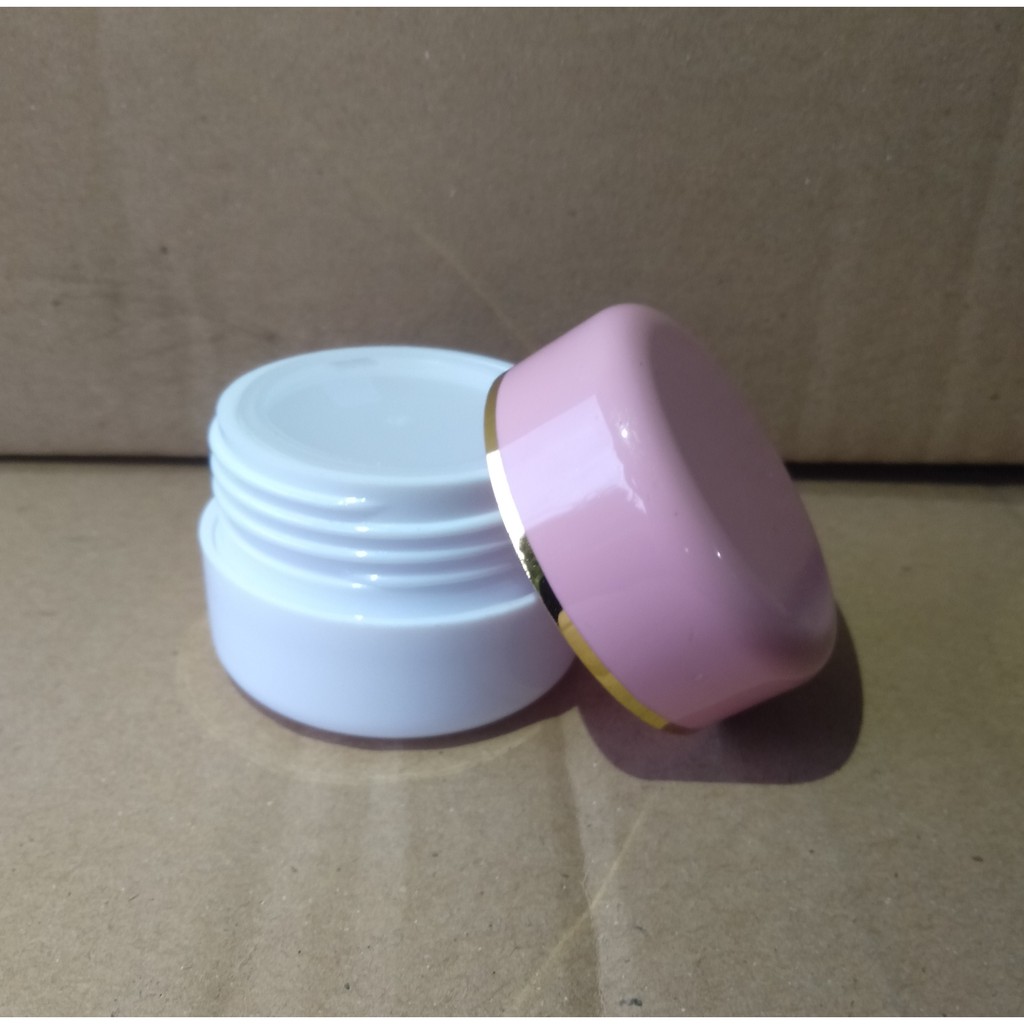Jual Pot cream ps pink - putih 10gr , 12,5gr dan print tgl exp date ...