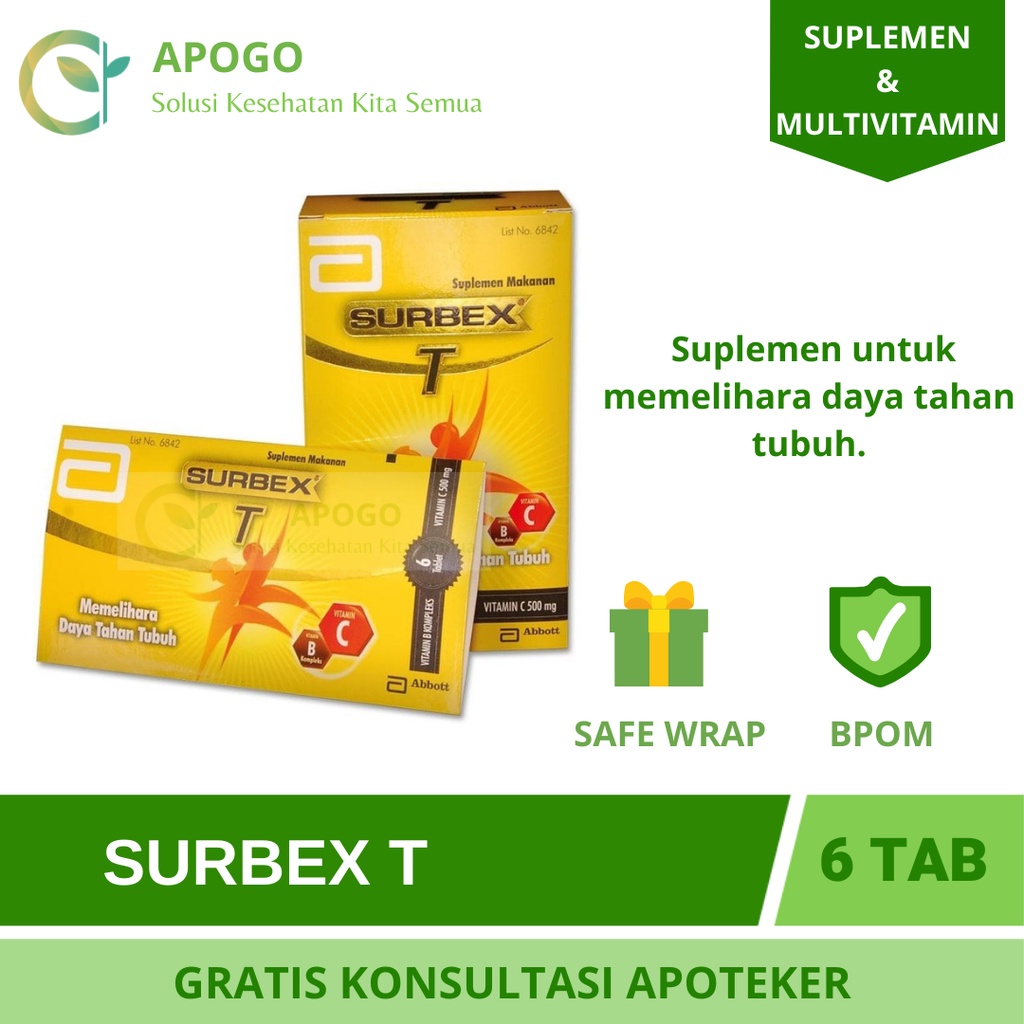 Jual SURBEX T MULTIVITAMIN 1 STRIP ISI 6 TABLET | Shopee Indonesia
