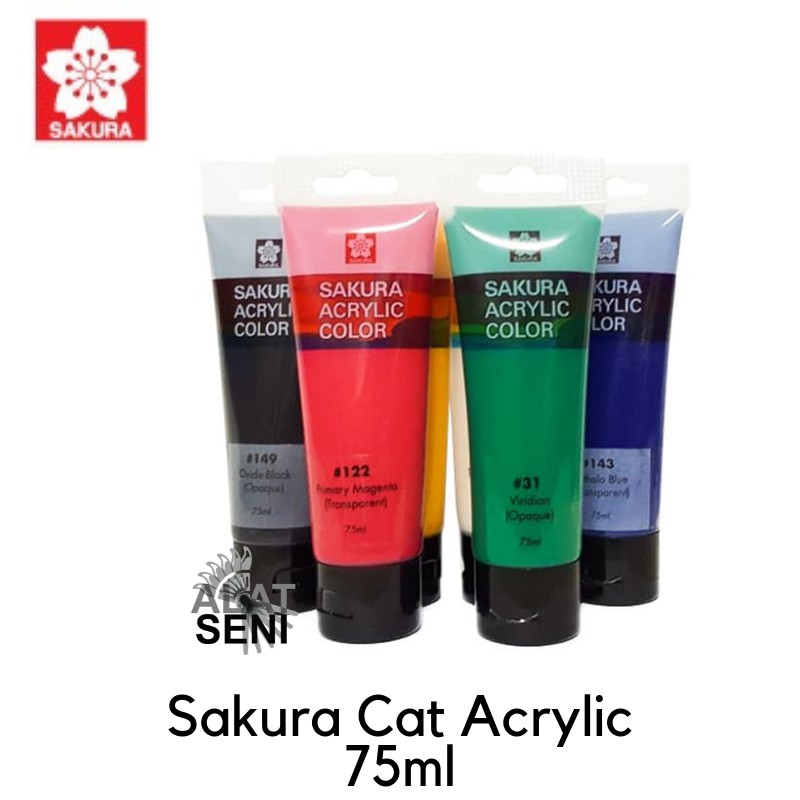Jual Sakura Acrylic Color 75ml Tube /Sakura Acrylic Paint 75ml Cat ...