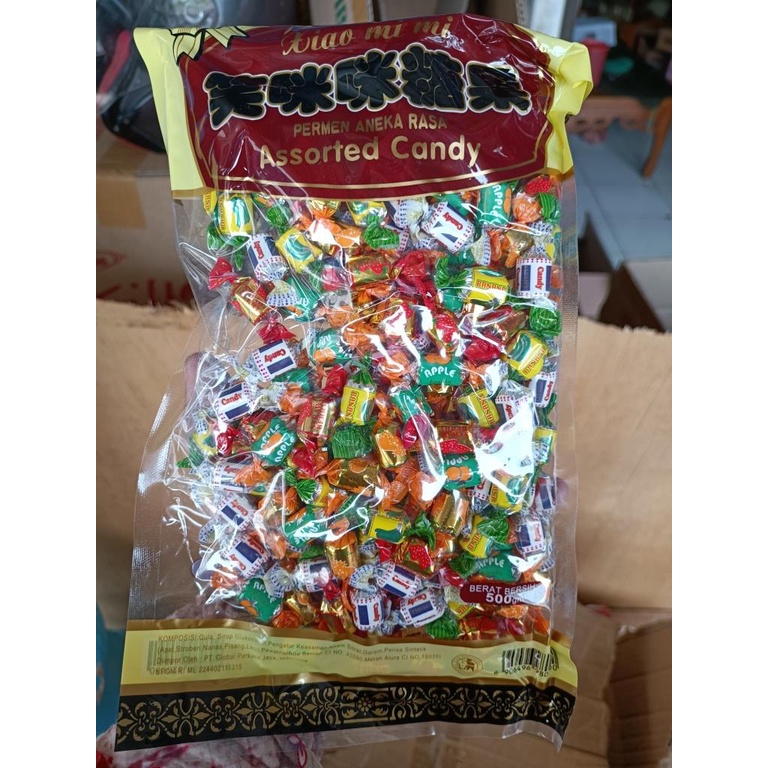 Jual Permen Cina Xiomimi 500g | Permen buah mini aneka rasa warna warni ...