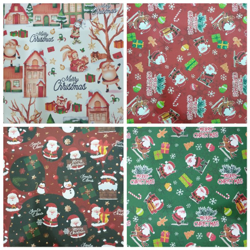 Jual Kertas Kado Natal Kertas Kado Christmas 50lembar | Shopee Indonesia