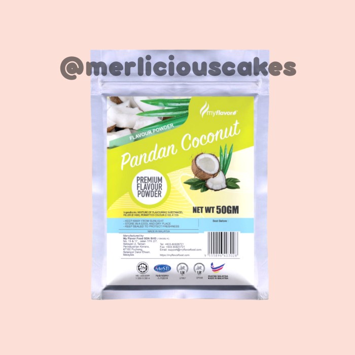 Jual Pandan Coconut Flavour Powder My Flavor Perisa Makanan Bubuk Halal ...