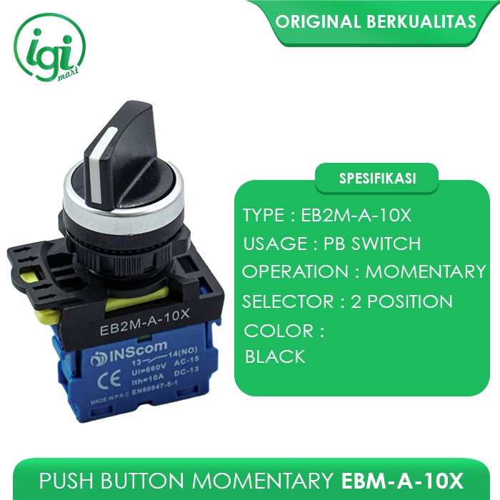 Jual PUSH BUTTON SELECTOR SWITCH MAINTAINED / PUSHBUTTON ROTARY LOCKING ...