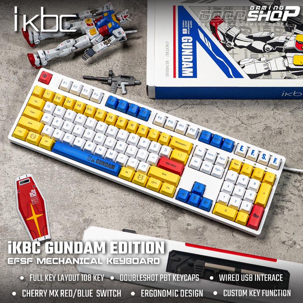 Jual iKBC GUNDAM Limited Edition Mechanical Keyboard (C210) | Shopee ...