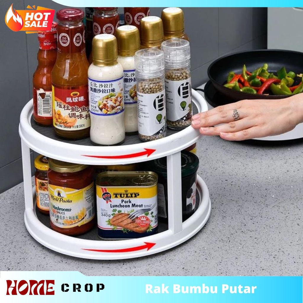 Jual Tempat Bumbu Putar Rak Dapur Susun Meja Kecap Saos Serbaguna ...