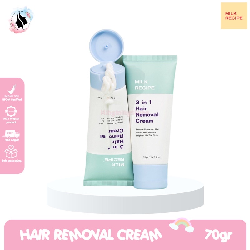 Jual (READY)Milk Recipe 4 in 1 Hair Removal Cream Krim Penghilang Bulu ...