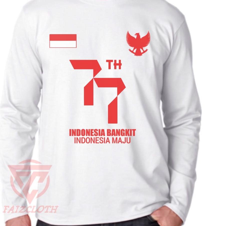 Jual Kaos Kemerdekaan 77 / Baju Kaos Kemerdekaan 17 Agustus Hut Ri Ke 77 / Tshirt Kaos Lengan ...
