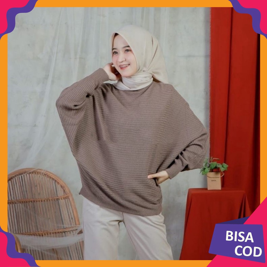 Jual Cardigan Rajut Jumbo Wanita Premium Ala Korea Style LD 120cm Kardigan Rajut Hangat Batwing ...