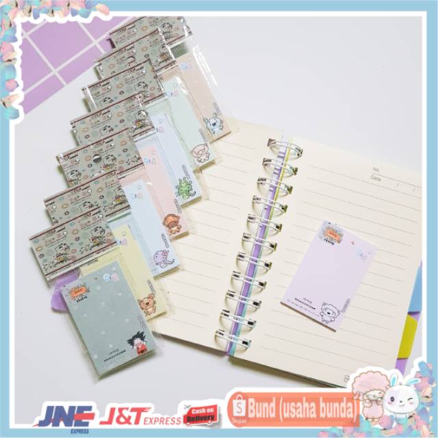 Jual BUN - CUTE NOTE STICKY NOTES / MEMO / MENU BOOK MOTIF KARTUN LUCU ...