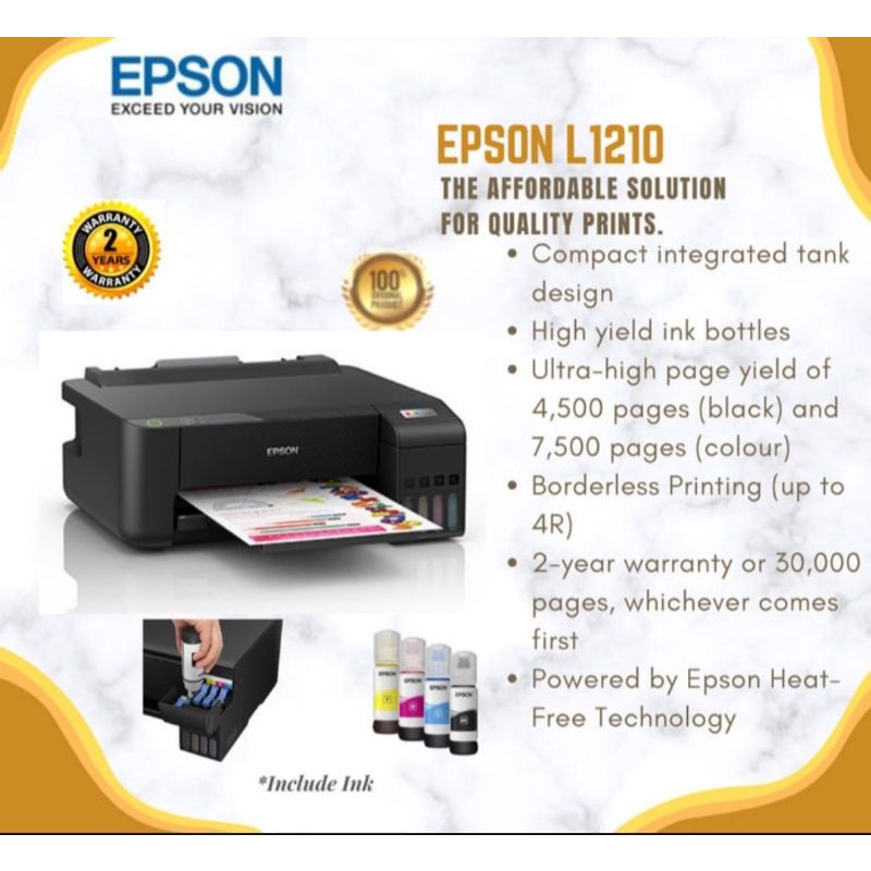 Jual printer epson L1210 pengganti L1110 garansi resmi | Shopee Indonesia
