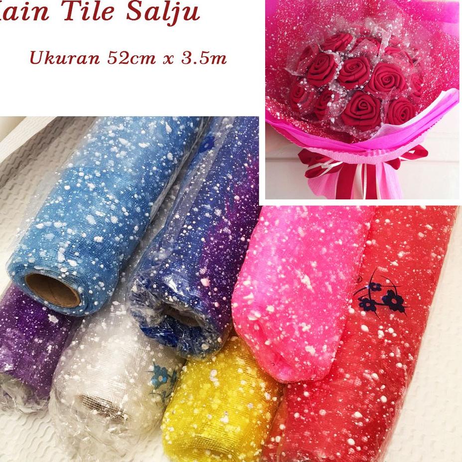 Jual [PRODUK CKWBO] 1METER Kain Tile Salju - Kertas Wrap Snow - Bahan ...