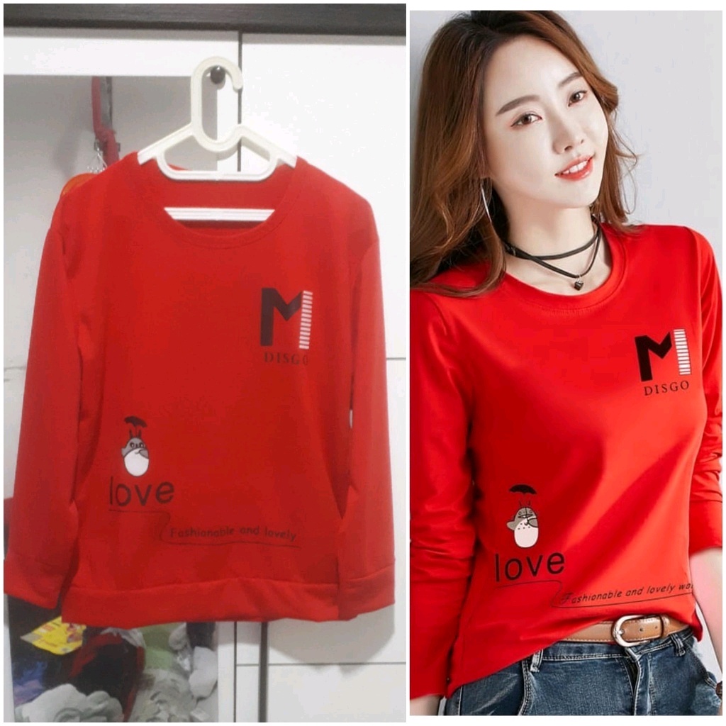 Jual ATASAN KOREA/ATASAN WANITA/KAOS ATASAN WANITA LENGAN PANJANG/MODEL ...
