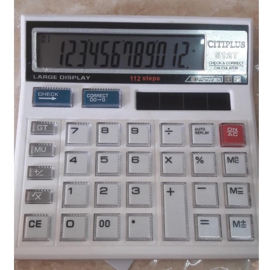 Jual Kalkulator Cityzenn / Citiplus 512 Putih Original . Kalkulator 12 ...