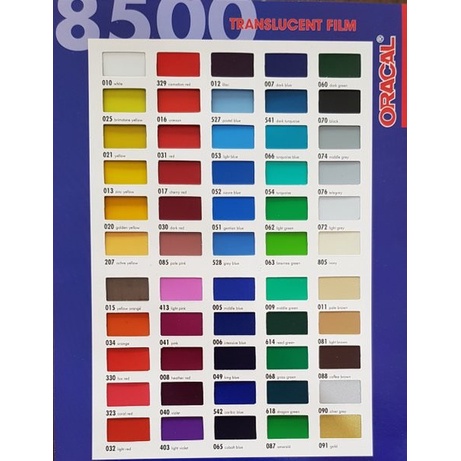 Jual Stiker / Sticker ORACAL 8500 series 126cm x 50cm | Shopee Indonesia