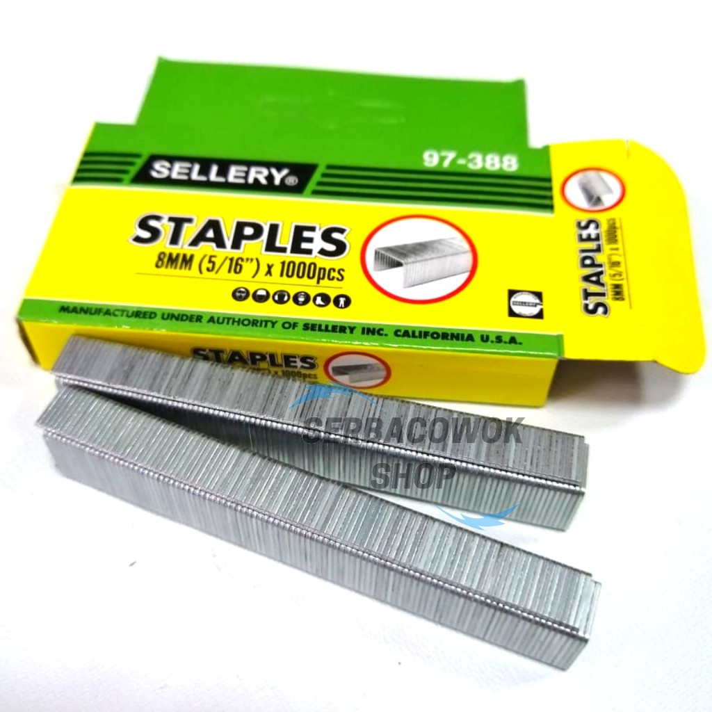 Jual Sellery Isi Staples Tembak Isi Gun Tacker 8 mm 1000 pcs Termurah ...