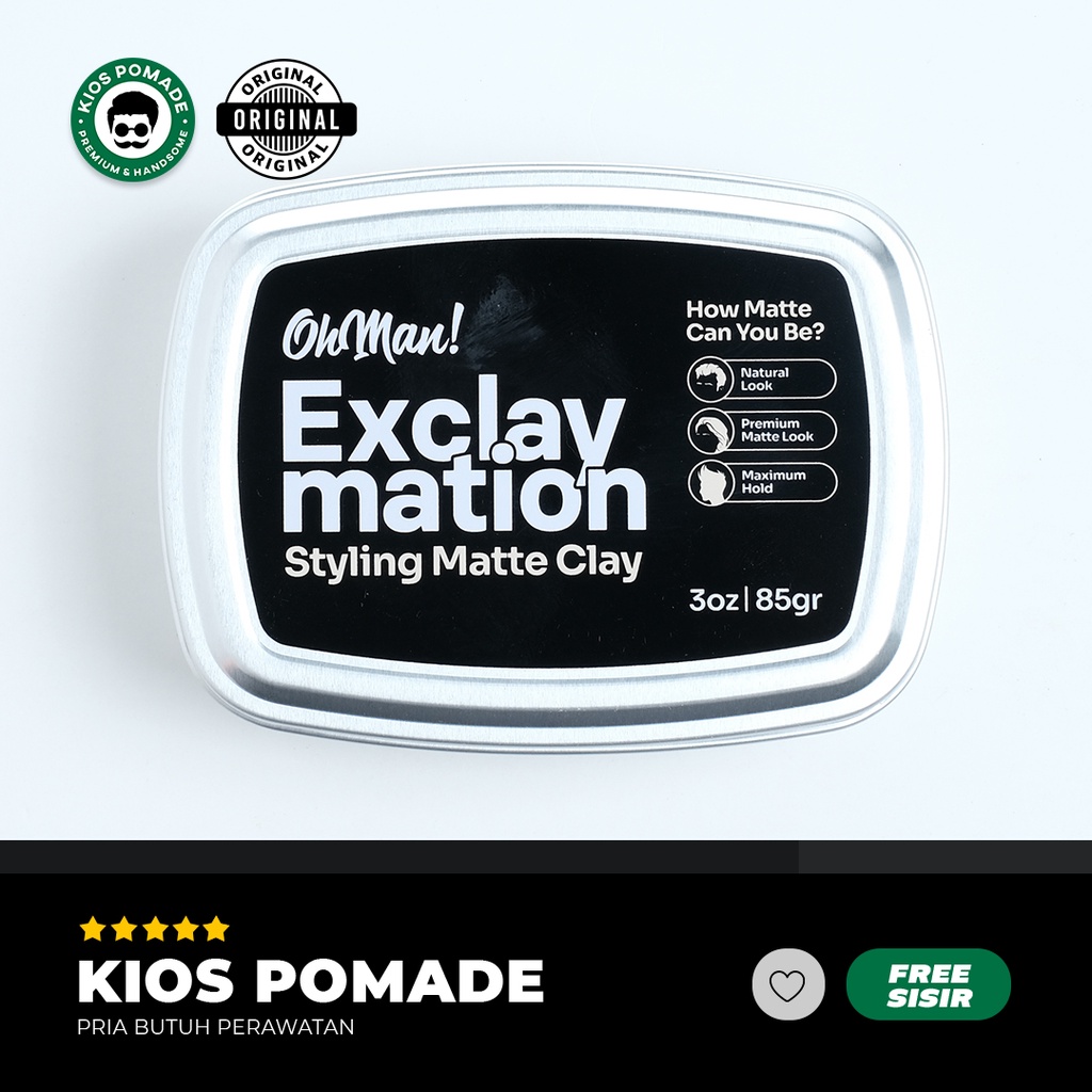 Jual OH MAN POMADE CLAY EXCLAYMATION - Minyak Rambut Pria Hair Styling ...