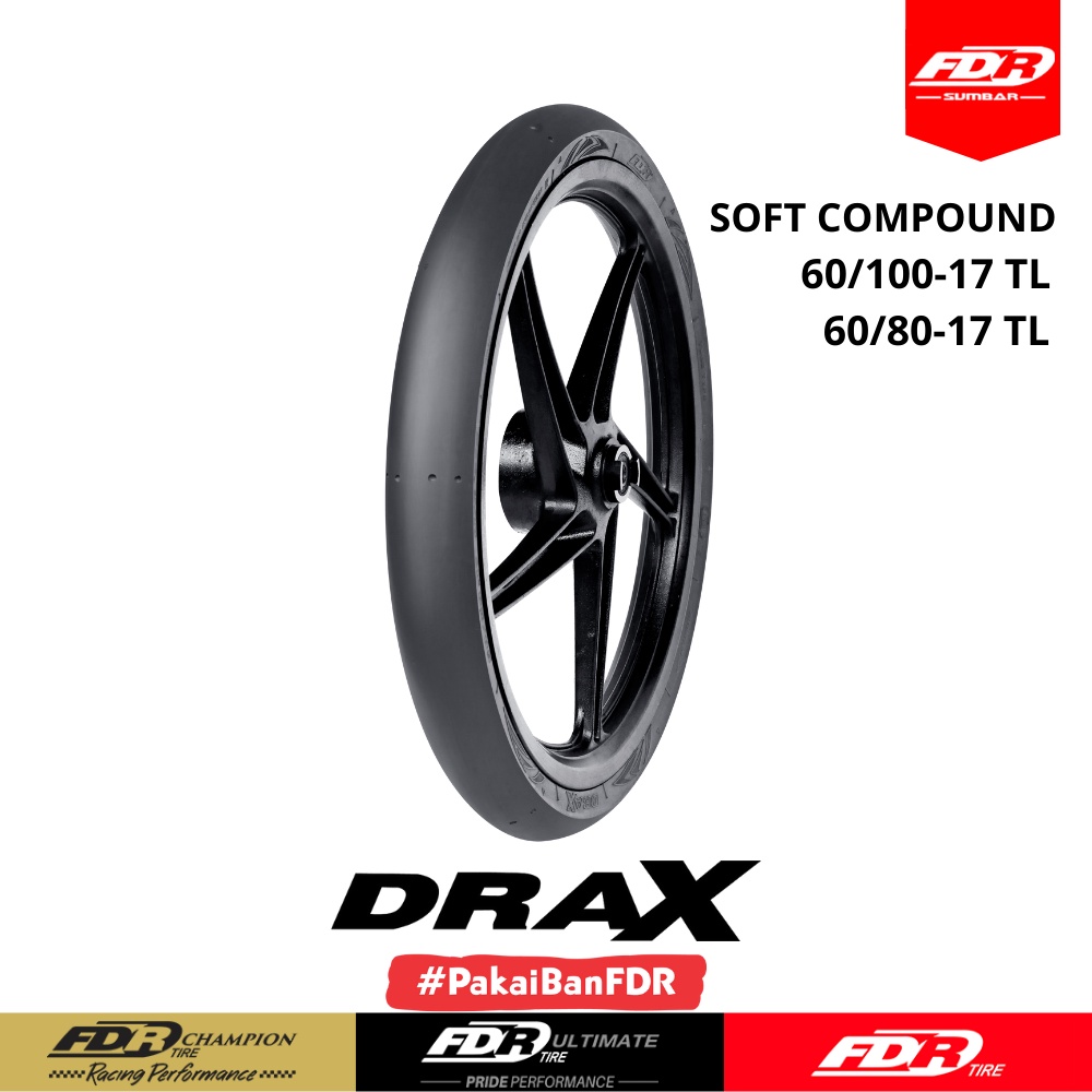 Jual BAN MOTOR FDR TUBE TYPE DRAX CHAMPION SOFT COMPOUND RING 17 TT ...