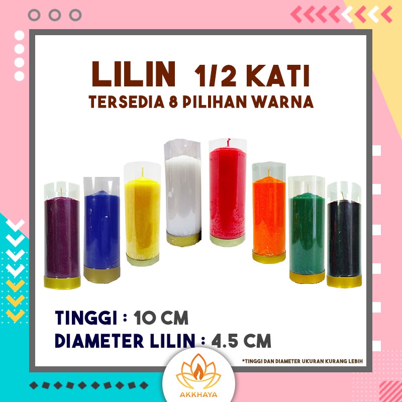 Jual Lilin 1/2 Kati (Sepasang) Lilin Altar Lilin Sembahyang Lilin Pilar ...