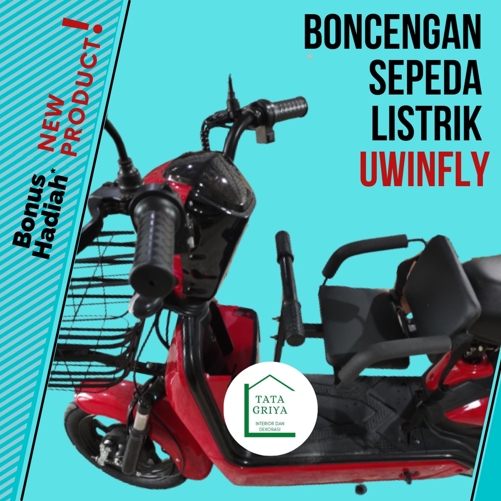 Jual kursi boncengan sepeda listrik anak depan bisa untuk uwinfly selis ...