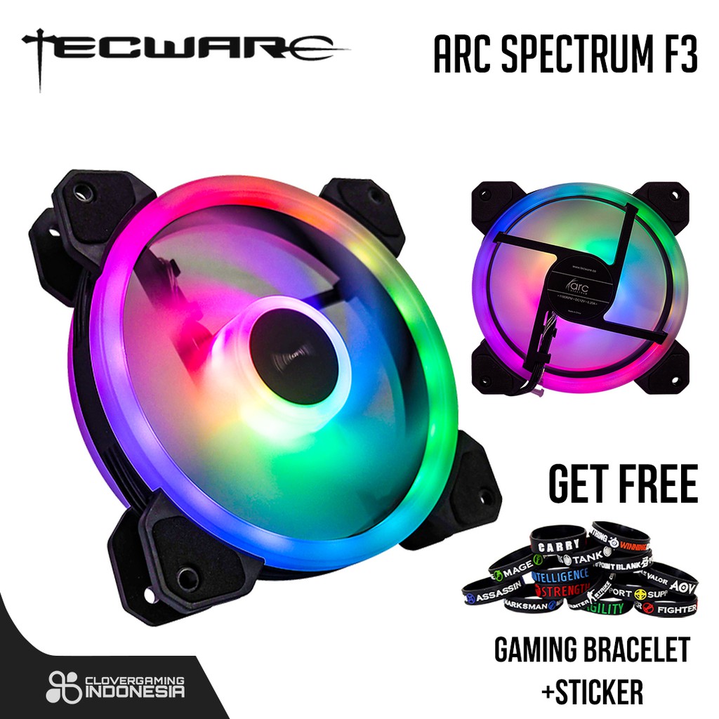Jual Tecware Arc Spectrum F3 RGB PC Fan 120mm Fan | Shopee Indonesia
