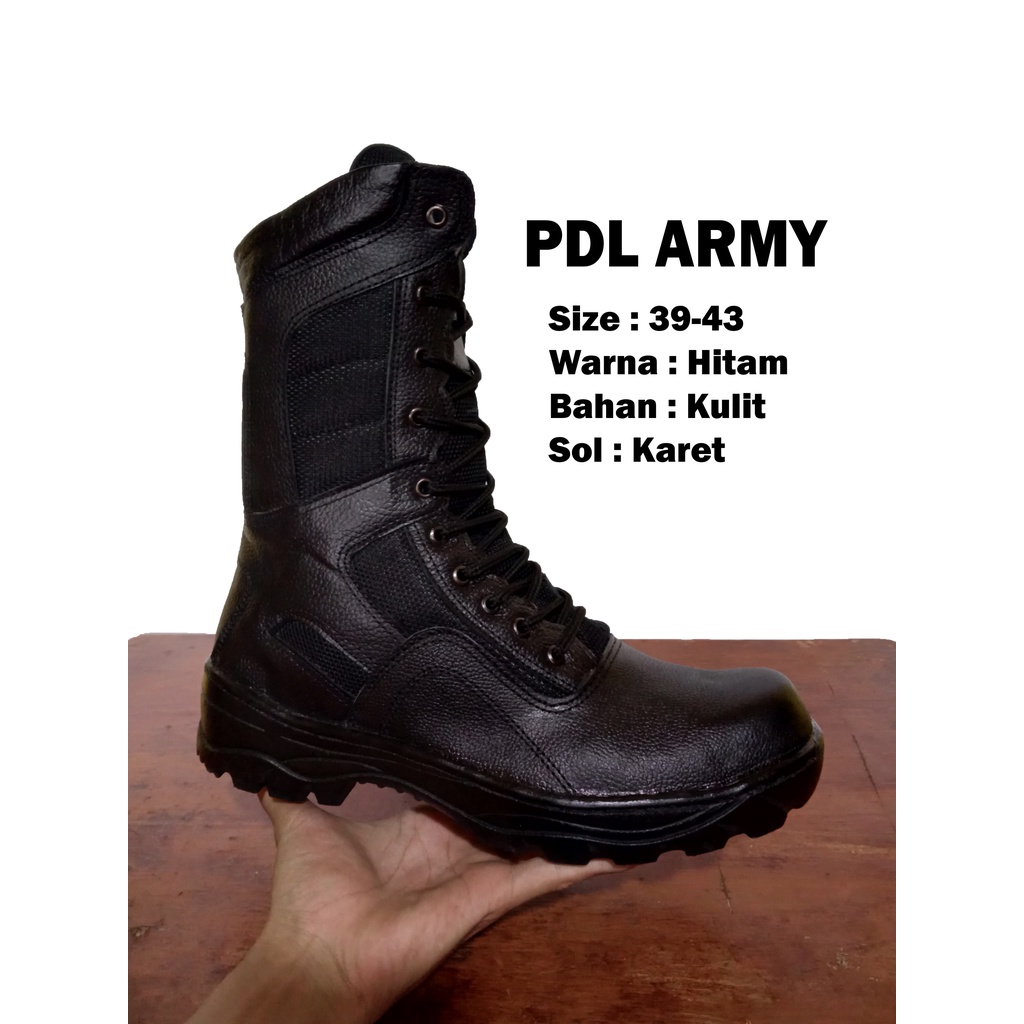 Jual sepatu pdl safety pria kulit asli model tali resleting | Shopee ...