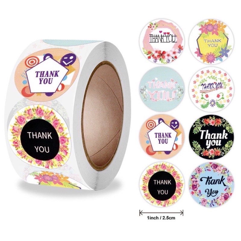Jual 10pcs sticker label thank you / sticker label terima kasih (PART 2 ...