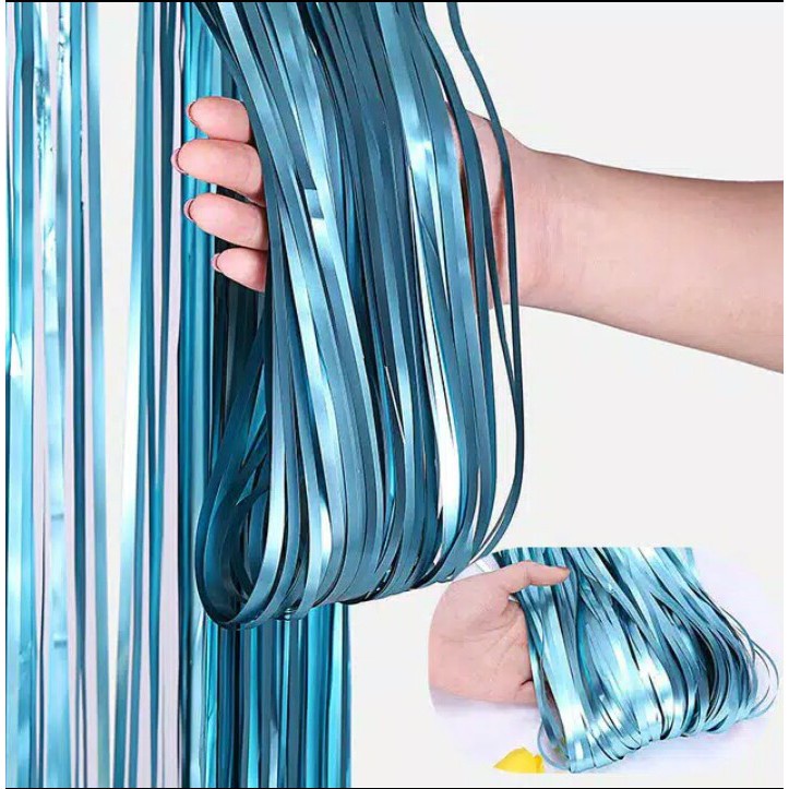 Jual TIRAI RUMBAI BACKDROP 1M X 2M DEKORASI ULANGTAHUN | Shopee Indonesia