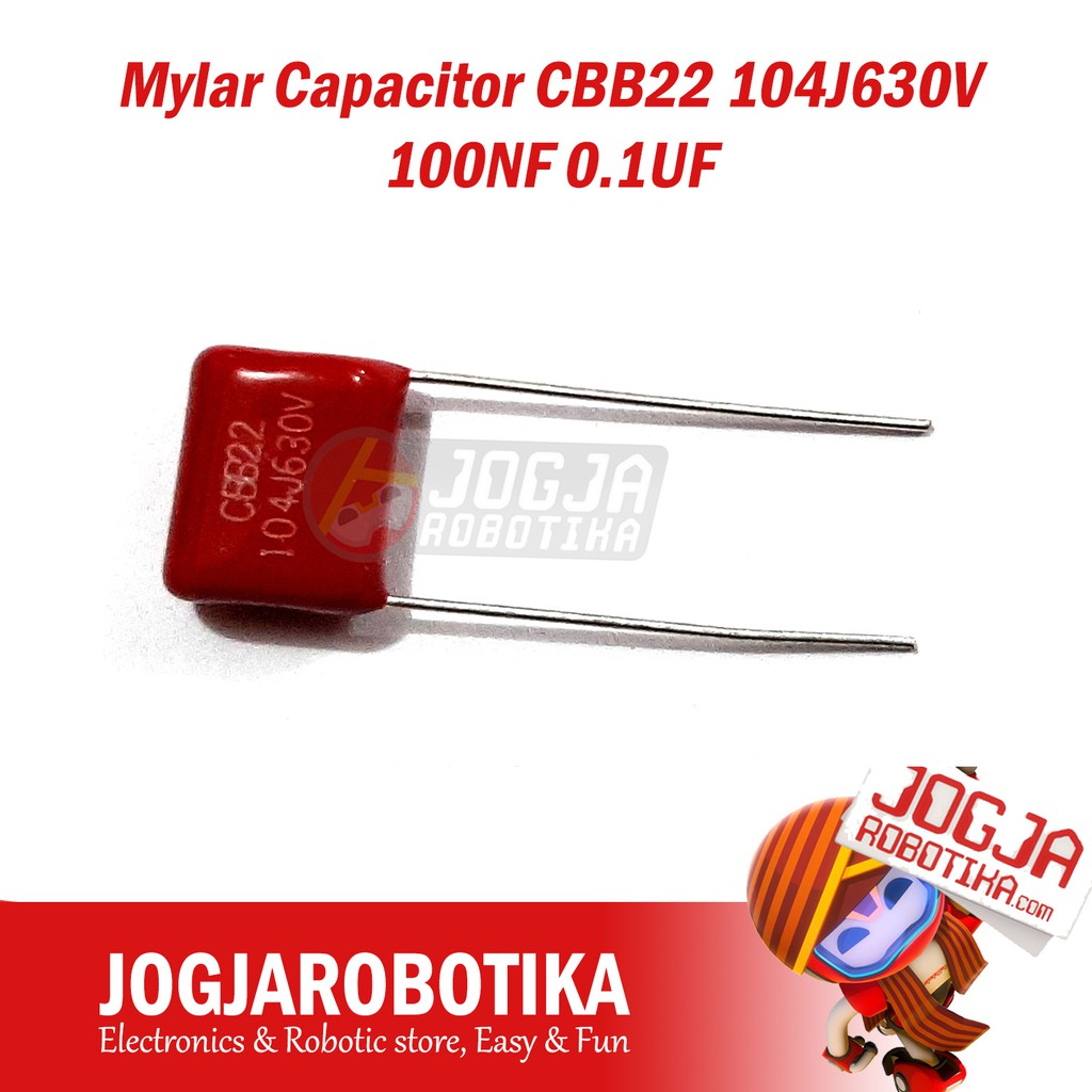 Jual Mylar Capacitor CBB22 104J630V 100nF 0.1uF | Shopee Indonesia