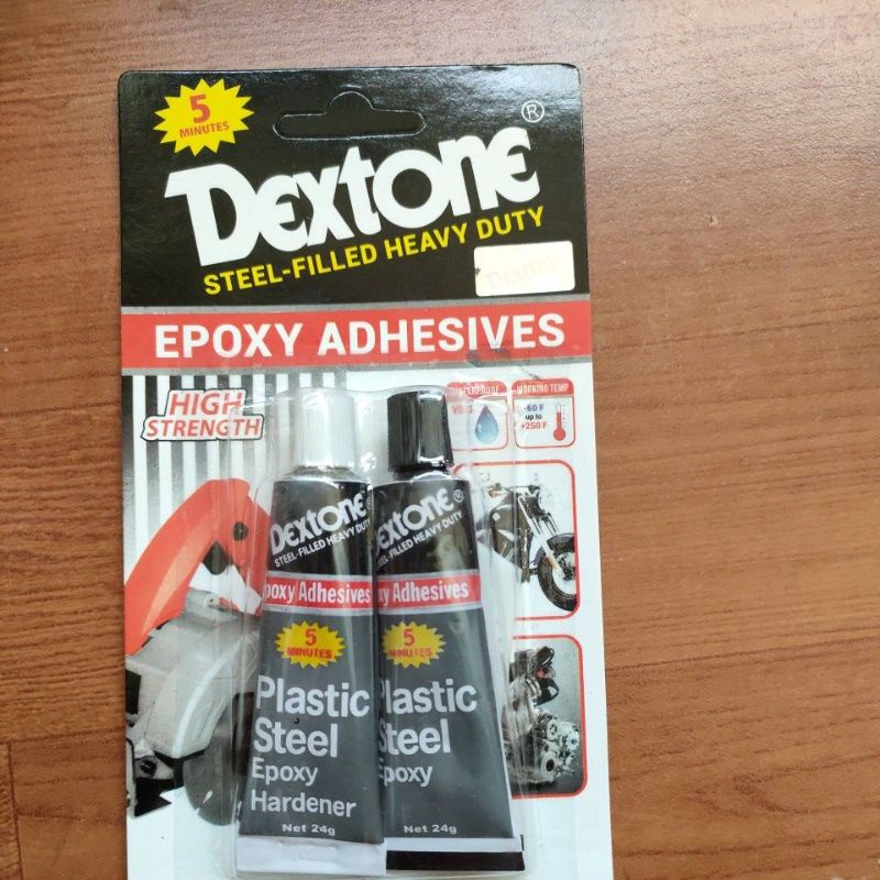 Jual lem besi perekat dextone 48gram 5menit plastik steel | Shopee ...