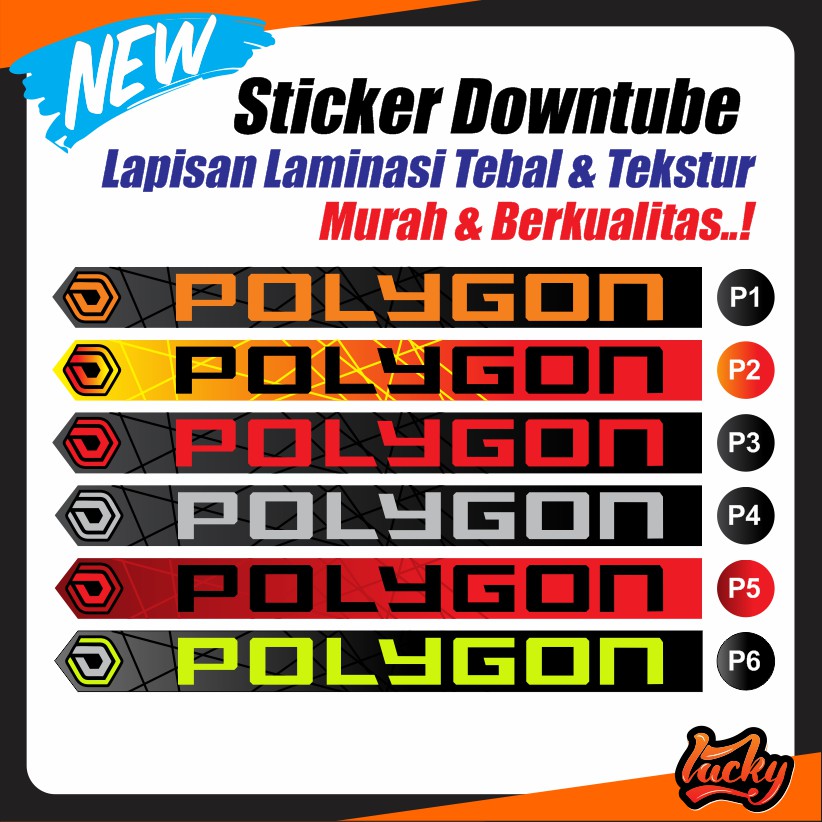 Jual 🆗 Decal Stiker Downtube Polygon sticker sepeda stiker bawah sepeda ...