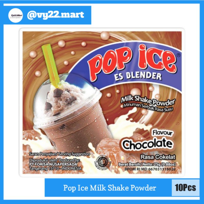 Jual Pop Ice Milk Shake Powder 1 Renceng = 10 Pcs (Part 2) | Shopee ...