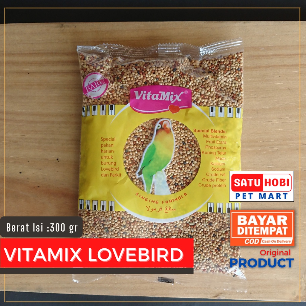 Jual VITAMIX LOVEBIRD Pakan Makanan Burung Lovebird | Perkutut | Finch ...