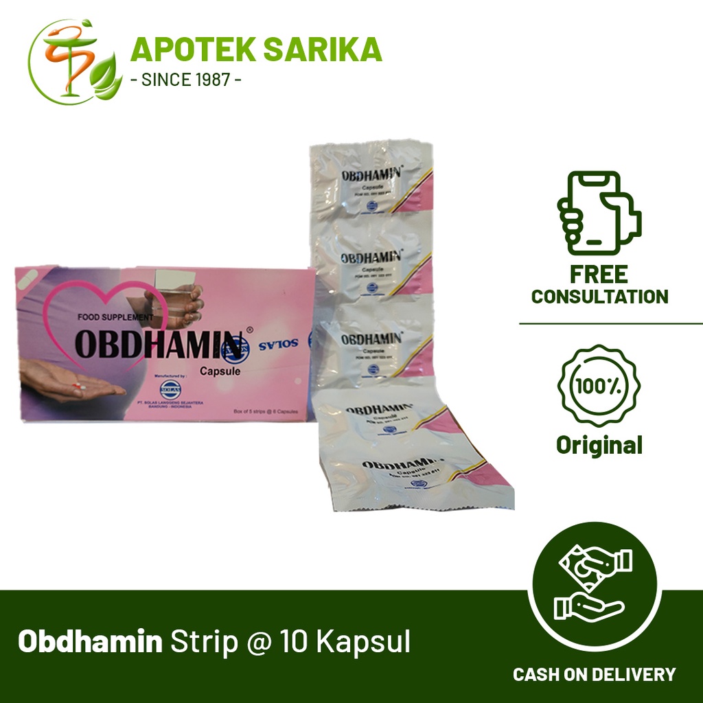 Jual Obdhamin 1 strip isi 10pcs (suplemen kehamilan & menyusui ...