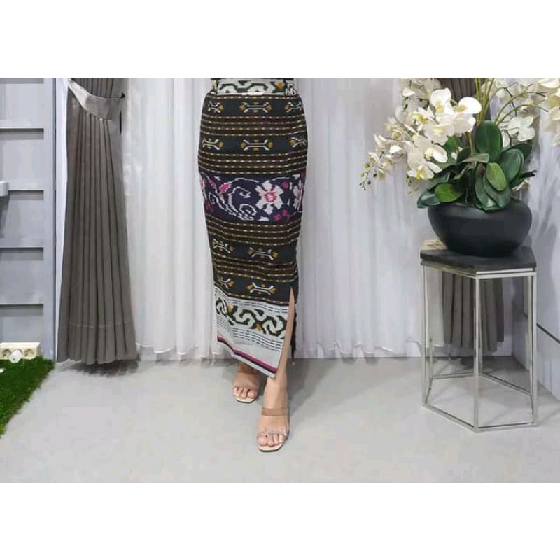 Jual ROK SPAN PANJANG/ ROK KANTOR/ ROK TENUN BELAHAN | Shopee Indonesia