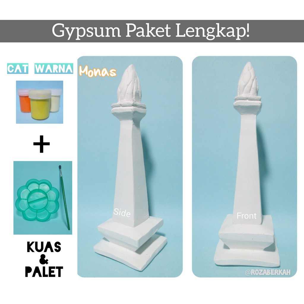 Jual Paket Lukis Patung Gypsum 3D Monas | Shopee Indonesia
