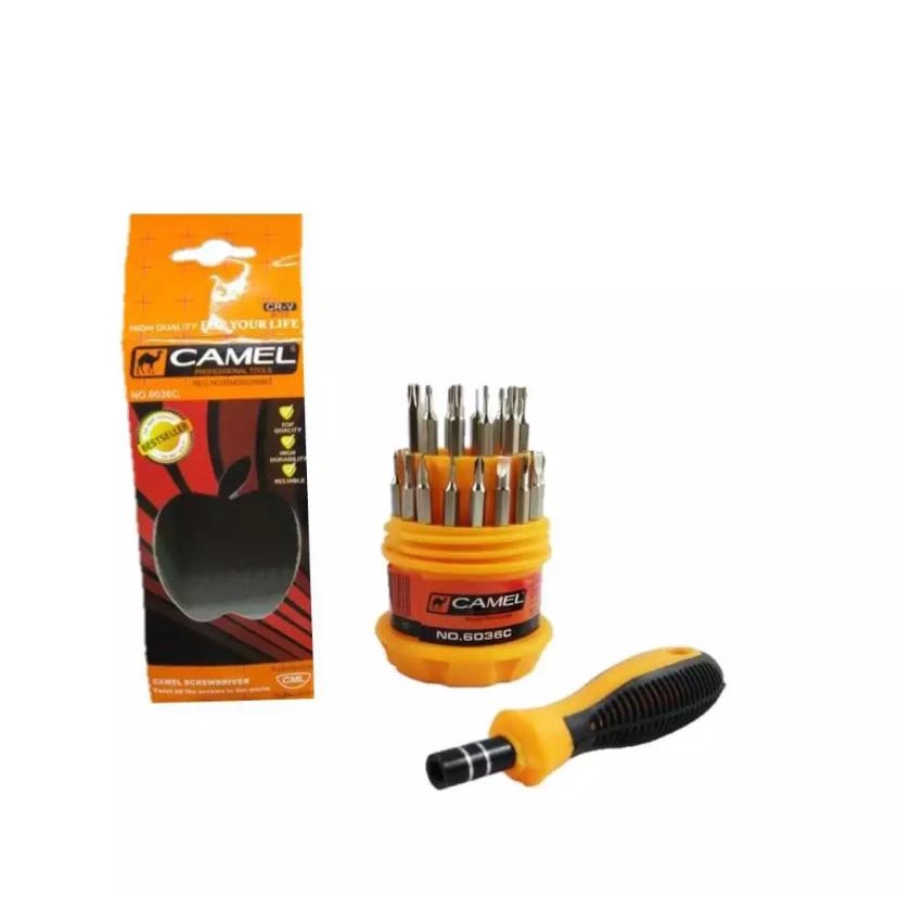 Jual Obeng Set 31 in 1 CAMEL Mini Cerucut - Obeng Granat Serbaguna ...