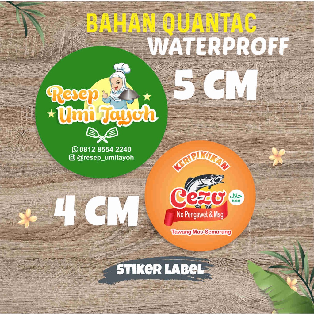 Jual stiker bulat bontak / stiker label / makanan 4 cm dan 5 cm ...