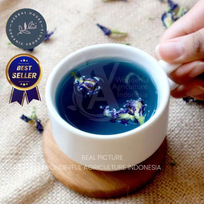 Jual Teh Biru Bunga Telang 50 Gram (ORGANIC Butterfly Pea Tea) | Shopee ...