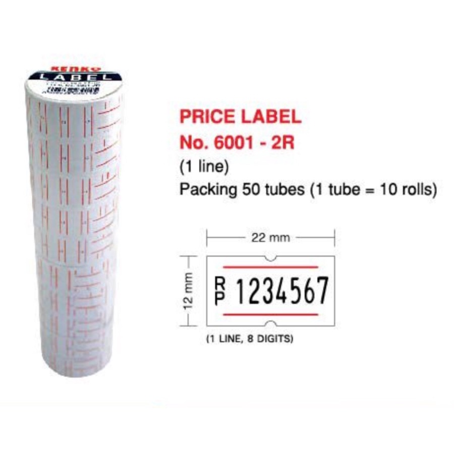 Jual label harga kenko/ label harga 1 line/ label harga 8 digit/ label ...
