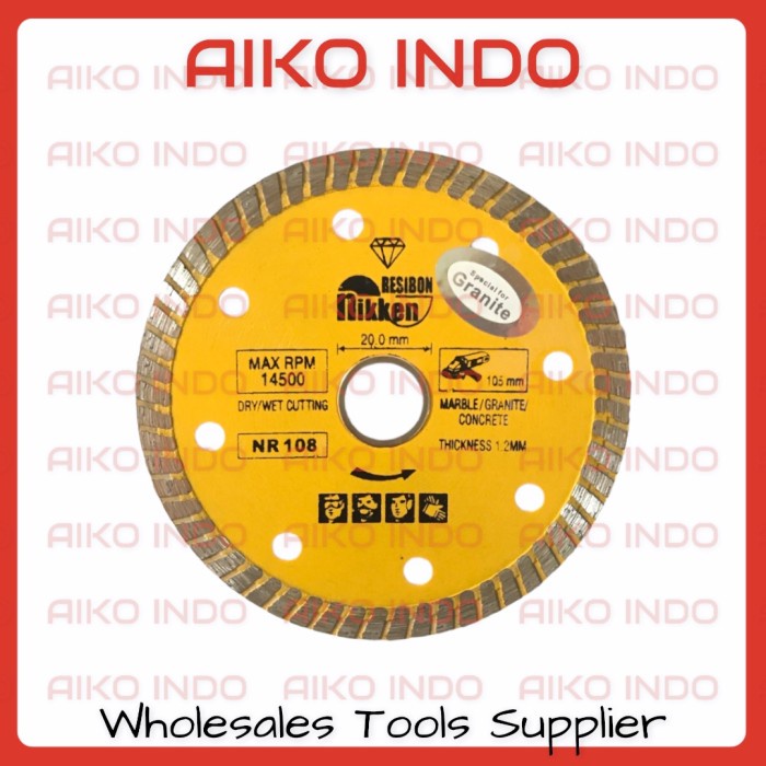 Jual NIKKEN RESIBON Diamond Wheel TURBO 4inch - Pisau Potong Keramik ...