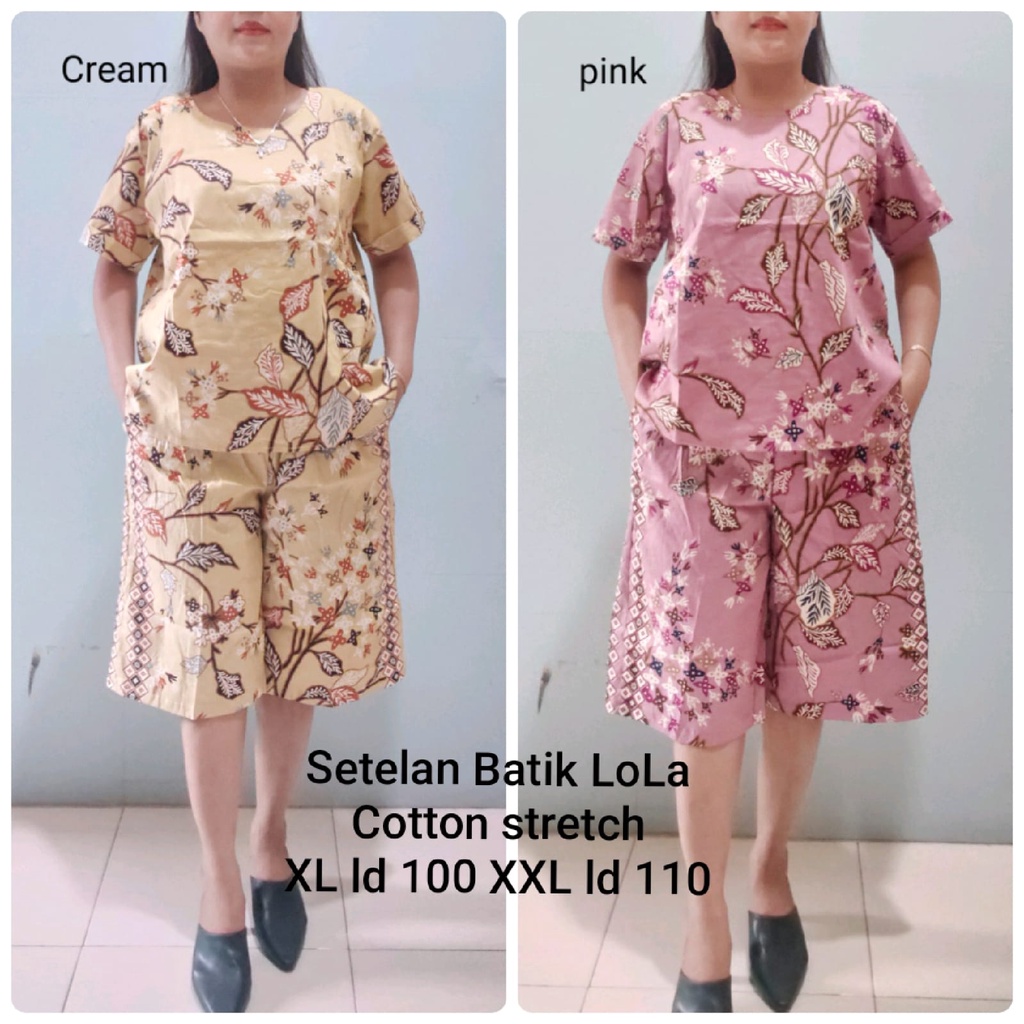 Jual Setelan wanita kulot batik LOLA.bahan katun stretd premium.size XL ...