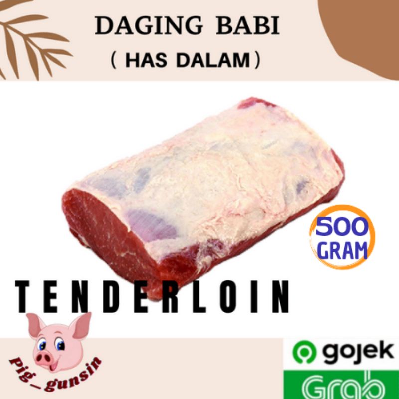 Jual Daging Babi Tenderloin / Has Dalam - 500g | Shopee Indonesia