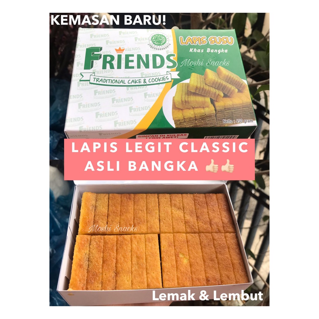 Jual Kue Lapis Bangka FRIENDS 450gr Halal / Kue Lapis Susu Asli Bangka ...