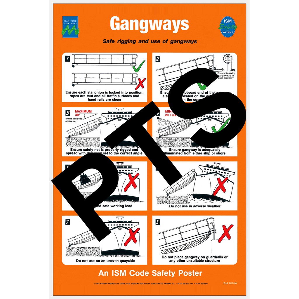 Jual Sticker Poster Imo Gangways ship safety sign warning Surabaya ...